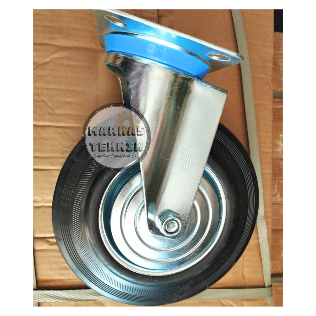 Jual TRIPLE S Roda Karet 8" Hidup / Mati / Hidup Rem ( Pilih Varian ...