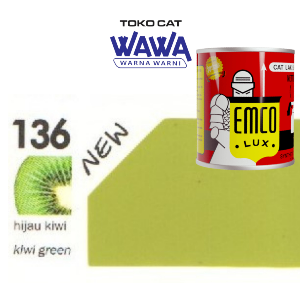 Jual Emco Lux cat kayu dan besi sintetis HIJAU KIWI 136 _ 1kg | Shopee ...