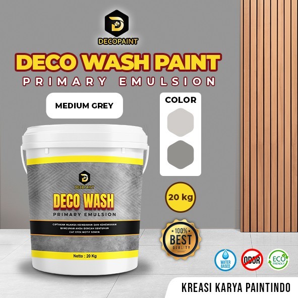 Jual Cat Emulsi Primer Medium Grey 20Kg - Deco Wash Paint | Shopee ...