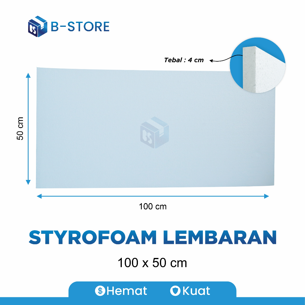 Jual Styrofoam Lembaran 100 x 50 tebal 4cm | Shopee Indonesia