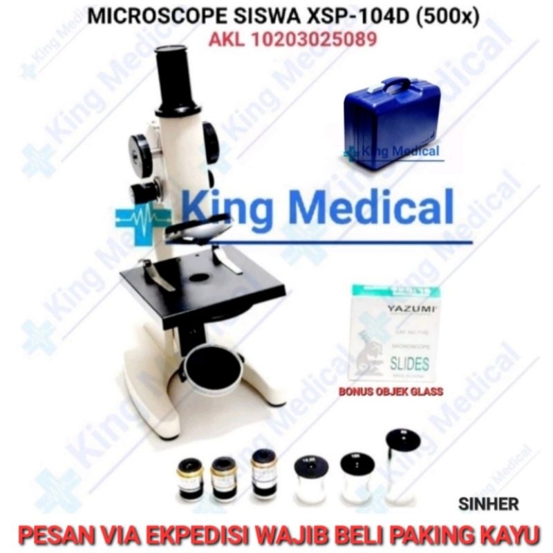 Jual Mikroskop Microscope Monocular Pembesaran 500x XSP 12/XSP12/104D ...