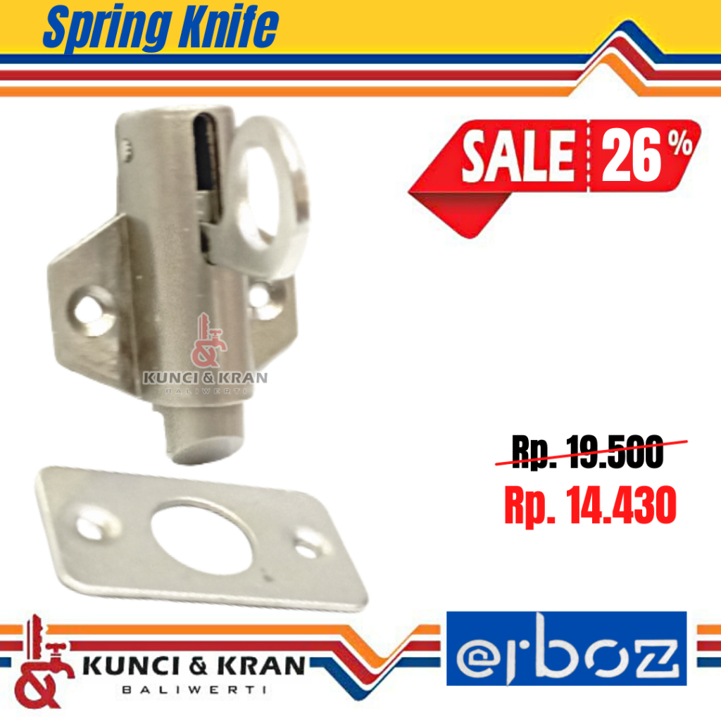 Jual Spring knip Erboz 717 - C Grendel jendela bulat kunci jendela kayu ...