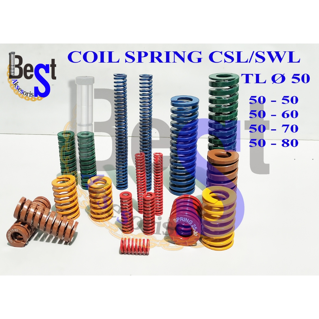Jual Per Biru / coil spring / CSL / SWL Dia. Out 50 mm L 50 - 80 mm ...