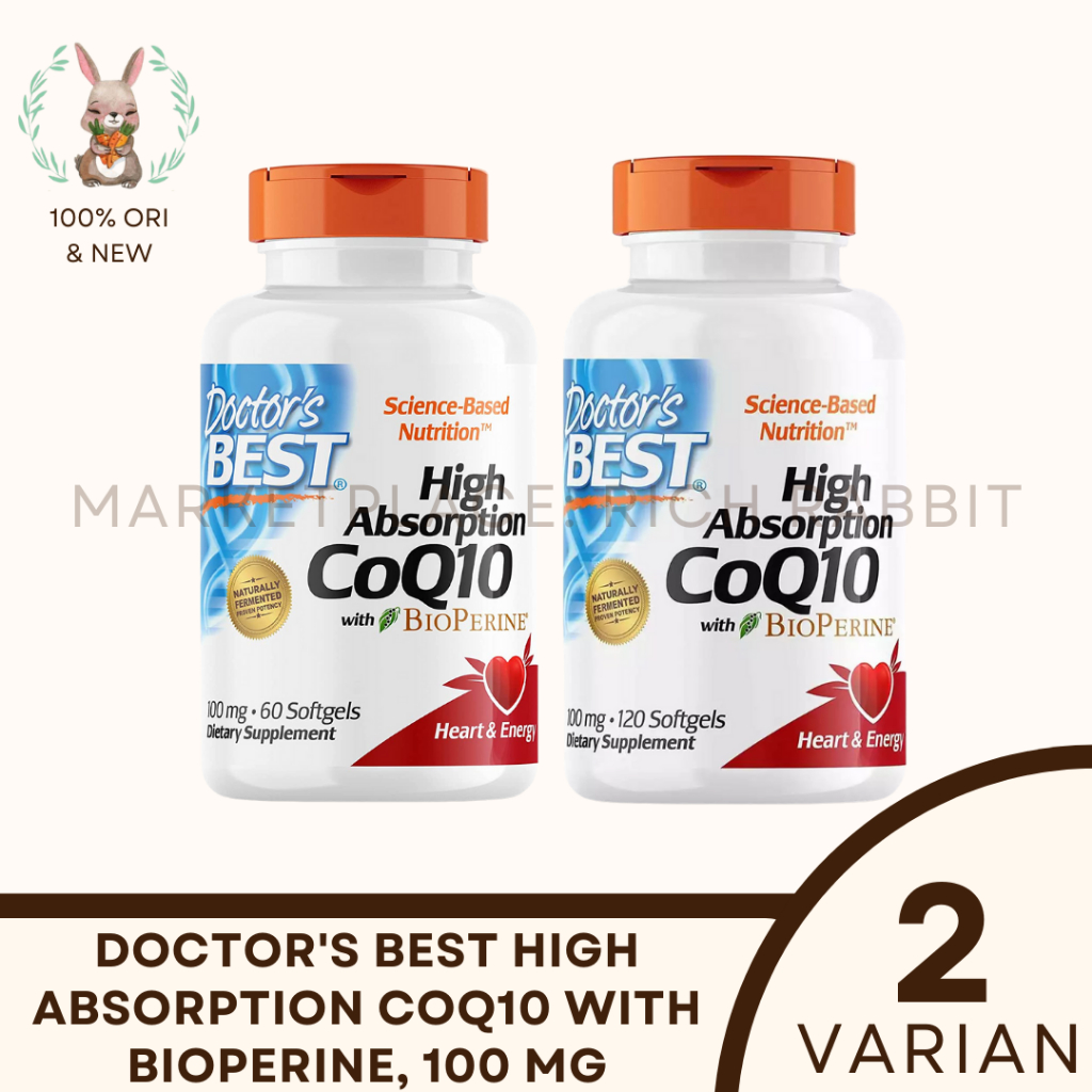 Jual Doctor's Best High Absorption CoQ10 with BioPerine 100 mg Doctors Best | Shopee Indonesia