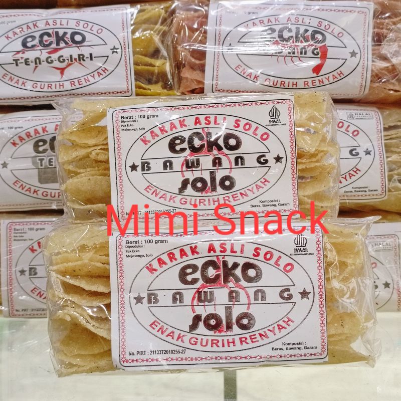 Jual Karak Solo Mentah Ecko Aneka Rasa Renyah dan Gurih 100 gr | Shopee ...