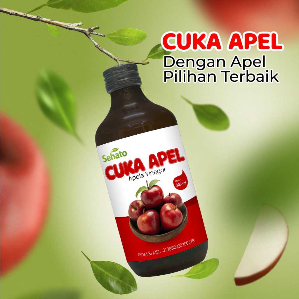 Jual CUKA APEL 100% ORIGINAL 300ML - Apple Vinegar | Shopee Indonesia