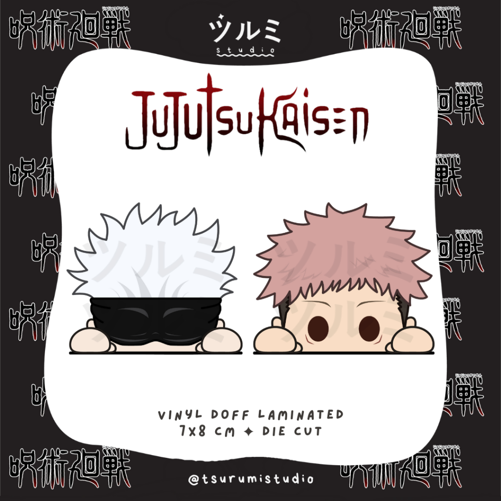 Jual JJK Jujutsu Kaisen Characters Peeking Sticker / Peeker Sticker ...