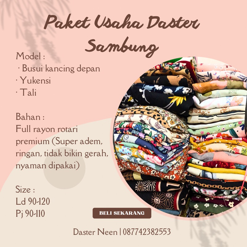 Jual PAKET USAHA DASTER SAMBUNG/DASTER PERCA 20PCS BAHAN RAYON | Shopee ...