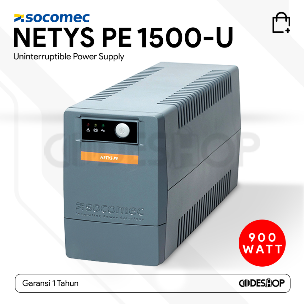 Jual UPS 900 Watt 1500 VA Socomec Netys PE 1500VA Universal Socket ...