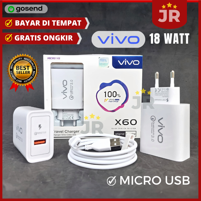 Jual Charger Carger Vivo Y01 Y02 Y02t Y1s Y11 Y12 Y12i Y12s Y15 Y15s Y17 Y19 Y20 Y20i Y20S G V9 ...