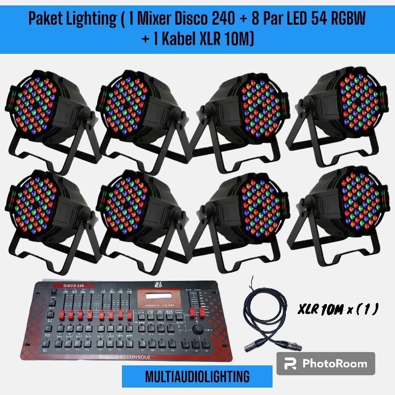 Jual Paket Lampu Panggung ( 8 Parled 54 RGBW MOSPRO 4 Kabel + 1 Mixer ...