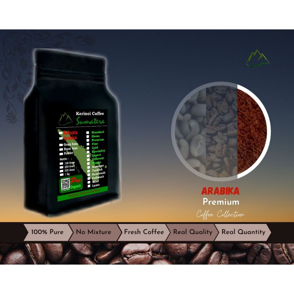 Jual Kopi Arabika Premium - Bubuk 500 Gram - 100 % Murni - Kerinci ...