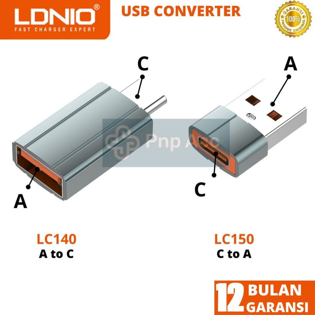 Jual LDNIO OTG Adapter Converter LC140 LC150 USB Type C | Shopee Indonesia