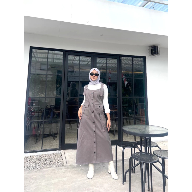 Jual Overall wanita jumsuit Inara CARGO TWILL COMBED STRiet | Shopee ...