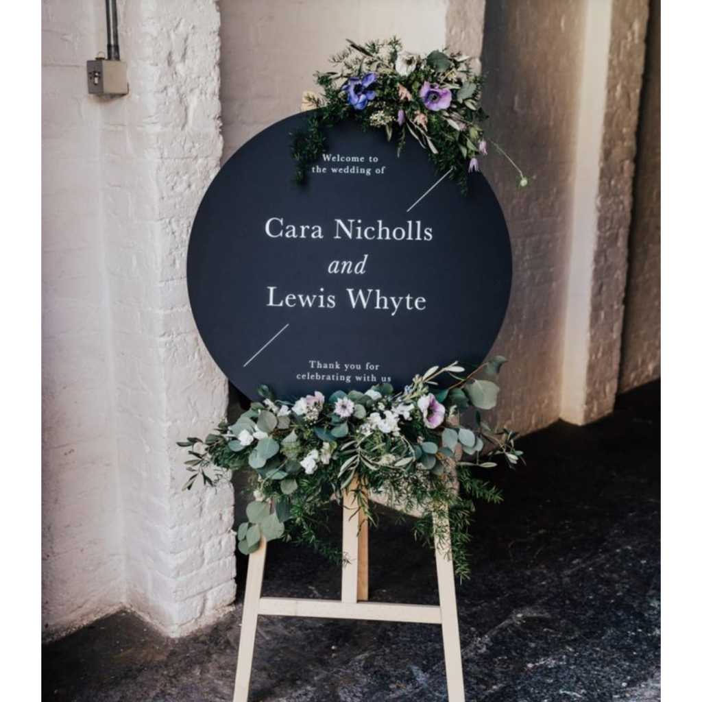 Jual Papan Bunga Akrilik Bulat Modern/ Ucapan Congratulation Custom ...