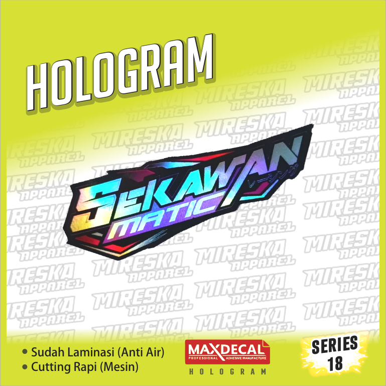 Jual Terbaru!! Stiker Viral Hologram Terlaris Racing Series 18 ...