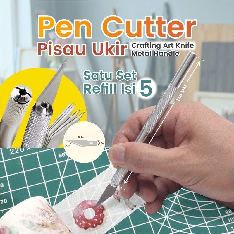 Jual PEN CUTTER / CUTTER PEMOTONG / CUTTER SENI / KNIFE ART / PEN KNIF ...