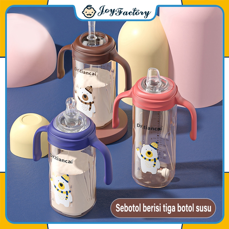 Jual 3 IN 1 Botol Minum Bayi sedotan Anak Balita kegunaan Botol Susu Bayi Training Cup BPA FREE ...