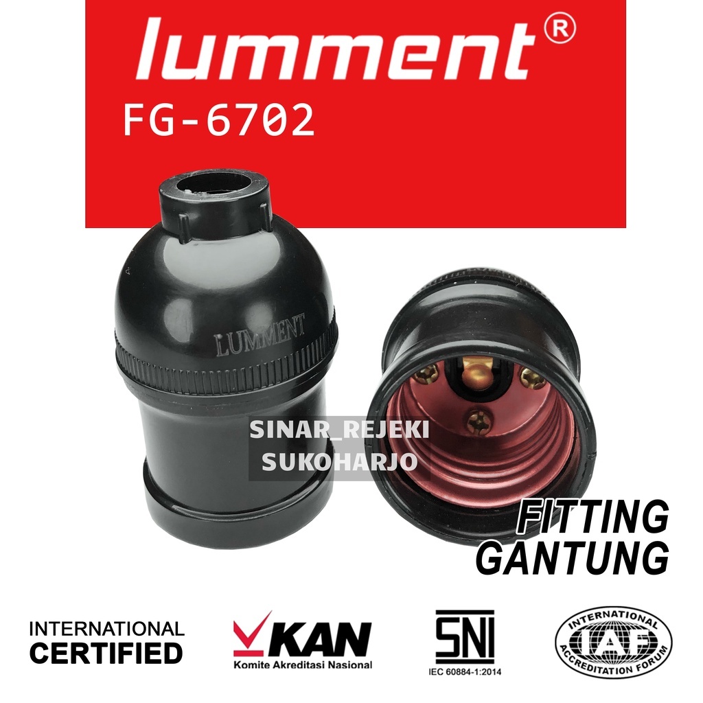 Jual Lumment Fitting Lampu Gantung SNI Hitam Lumment & Push On | Shopee ...