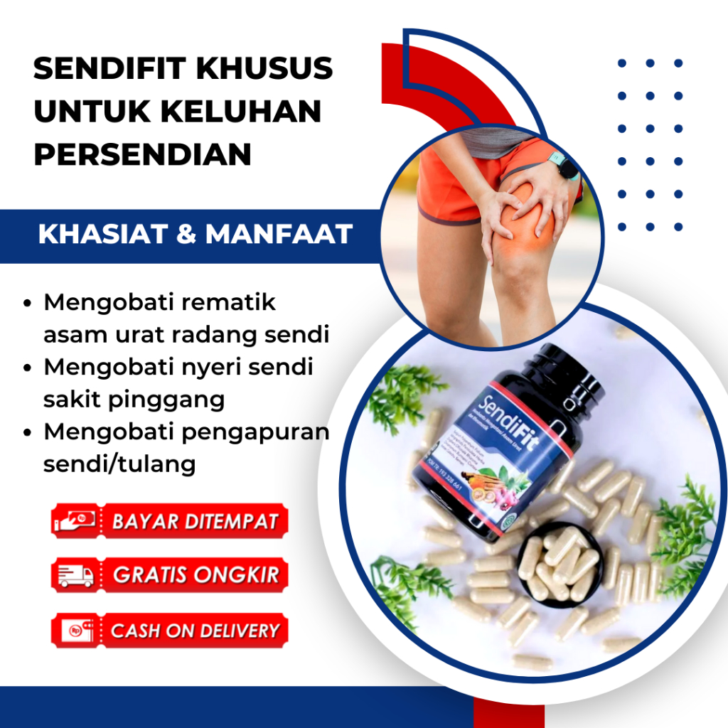 Jual Obat Nyeri Sendi Radang Sendi Pegal Linu Kesemutan Sendifit Isi 50 ...