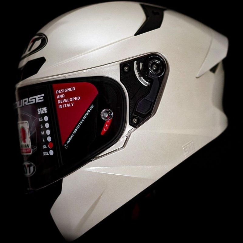 Jual HELM KYT TT COURSE PLAIN WHITE ORIGINAL HELM TOURING HELM DRAG ...