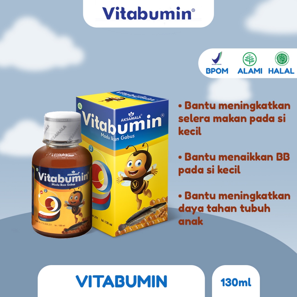 Jual ★BABY★ Vitabumin Madu Ikan Gabus 130ml | Multi Vitamin Penambah Nafsu Makan Anak | Shopee ...