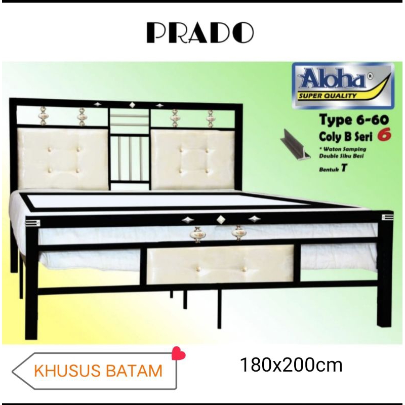 Jual RANGKA RANJANG KASUR BAHAN BESI PRADO UKURAN 180X200CM ( BATAM ...