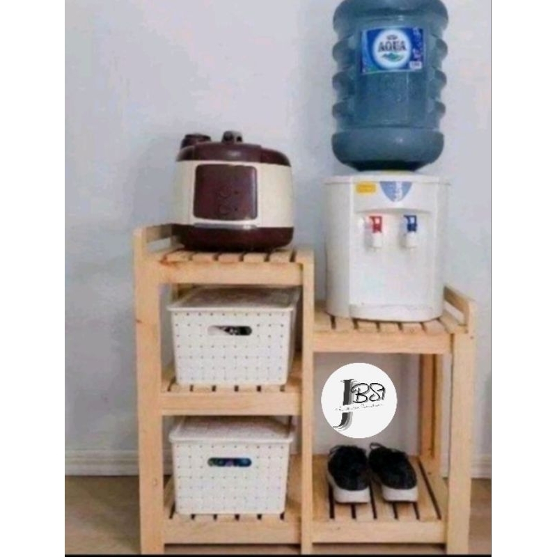 Jual RAK KAYU RICE COOKER, GALON, MULTIFUNGSI 5 SUSUN MURAH | Shopee ...