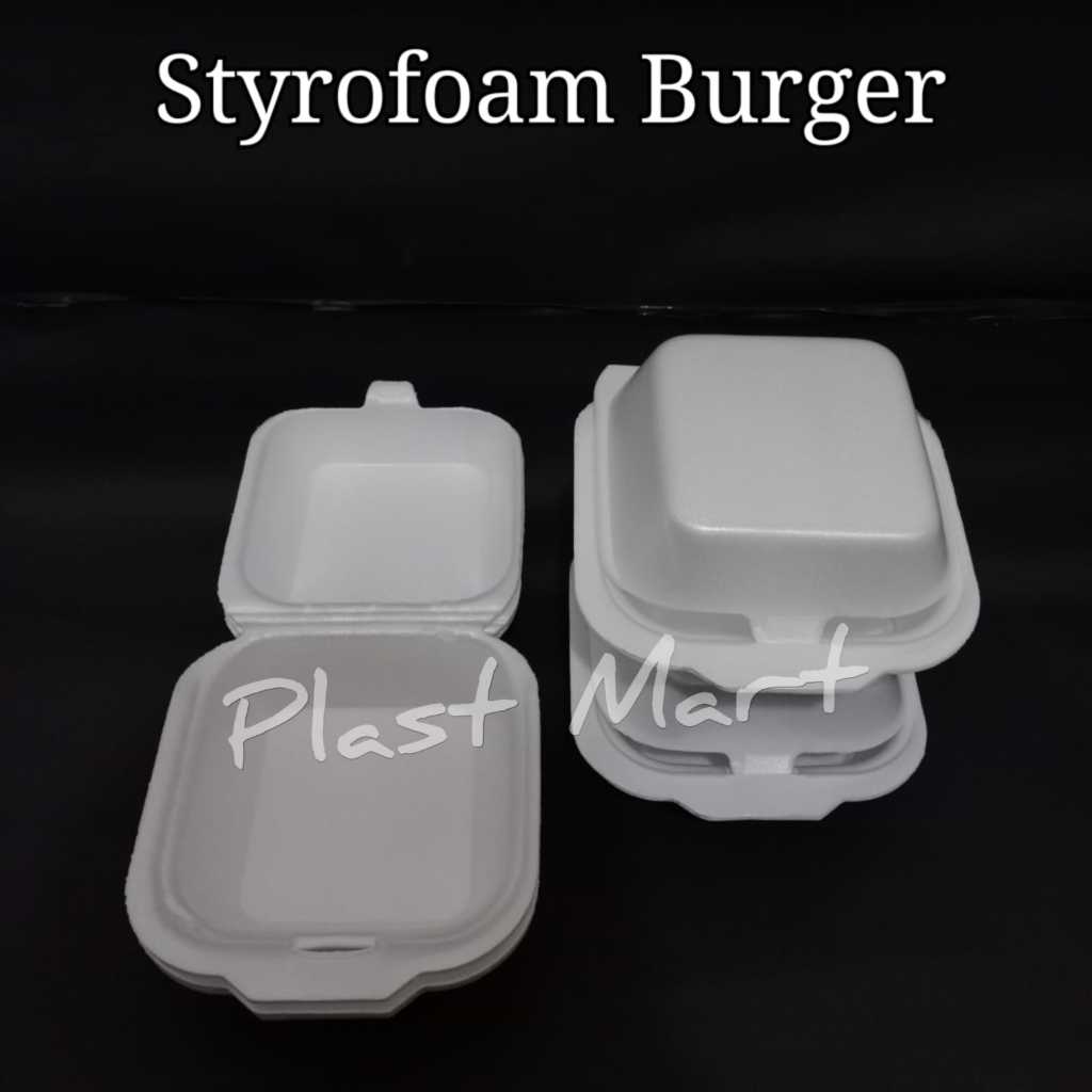 Jual Styrofoam BURGER / Gabus Makanan - Lunch Box @±200pcs | Shopee ...
