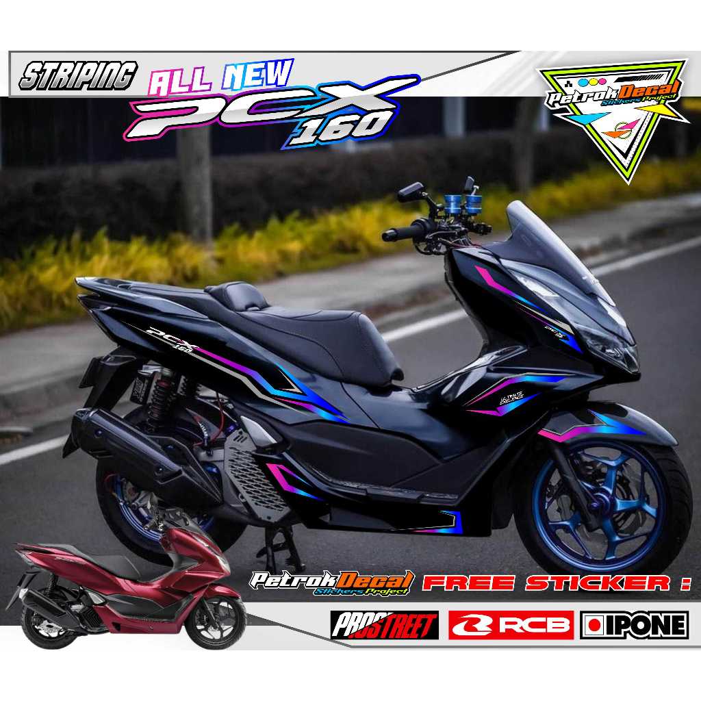 Jual STRIPING VARIASI HONDA ALL NEW PCX 160 / STICKER LIST MOTOR HONDA ...