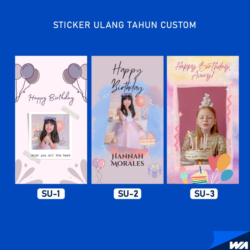 Jual STICKER LABEL CUSTOM ULANG TAHUN / STICKER LABEL / STICKER ULANG ...
