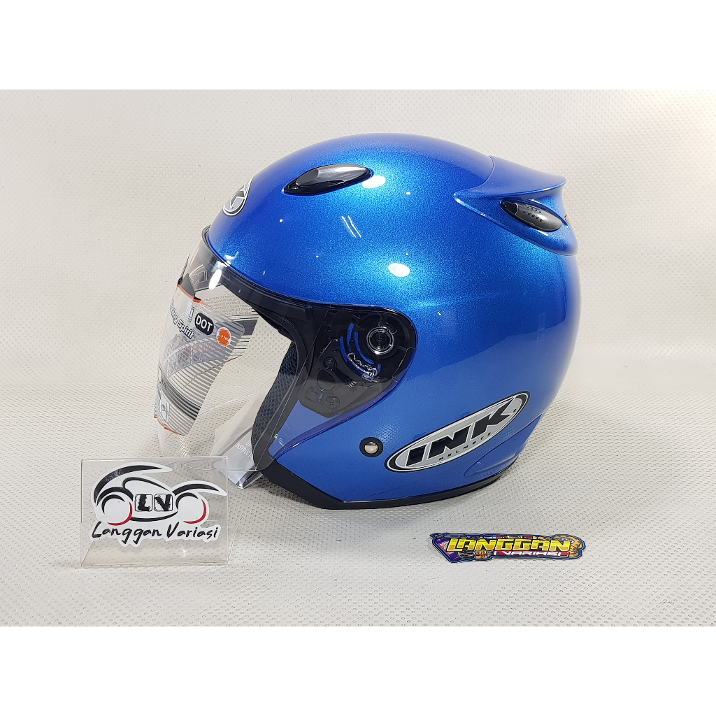Jual Helm INK Centro Original Helmet Solid Polos Warna Black Metalic ...