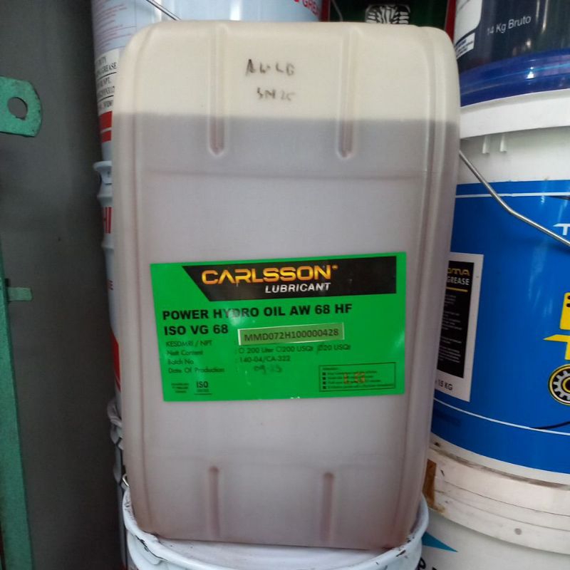 Jual Carlsson Power Hydro Oil AW 68 HF 20L | Shopee Indonesia