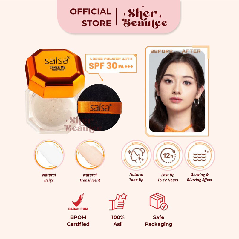 Jual Salsa Cover Me Loose Powder SPF 30 PA+++ 10gr | Shopee Indonesia