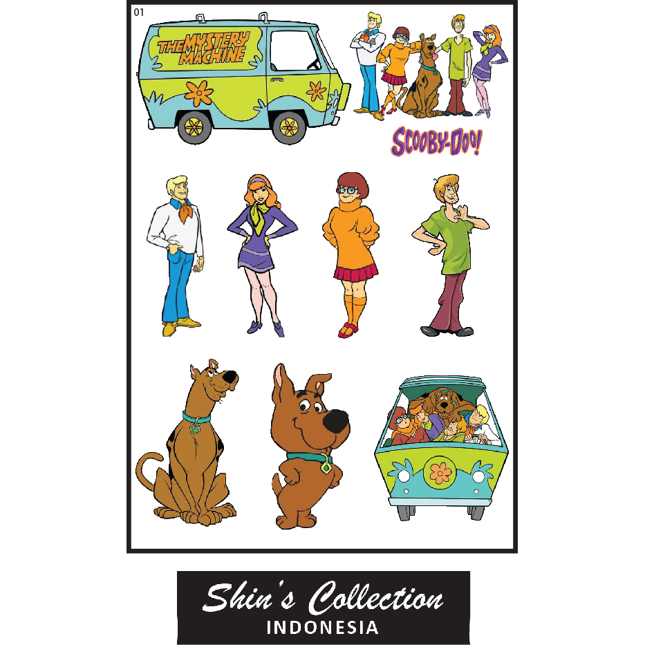 Jual Sticker stiker murah anti air transparan Scooby Doo 1 pc | Shopee ...