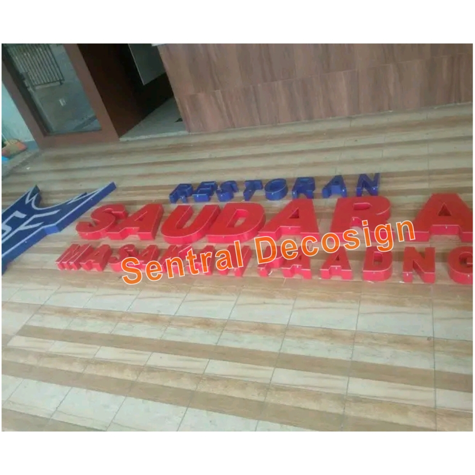 Jual Huruf Timbul Acrylic 3D Ukuran Custom tanpa LED (tinggi 15 - 40cm ...