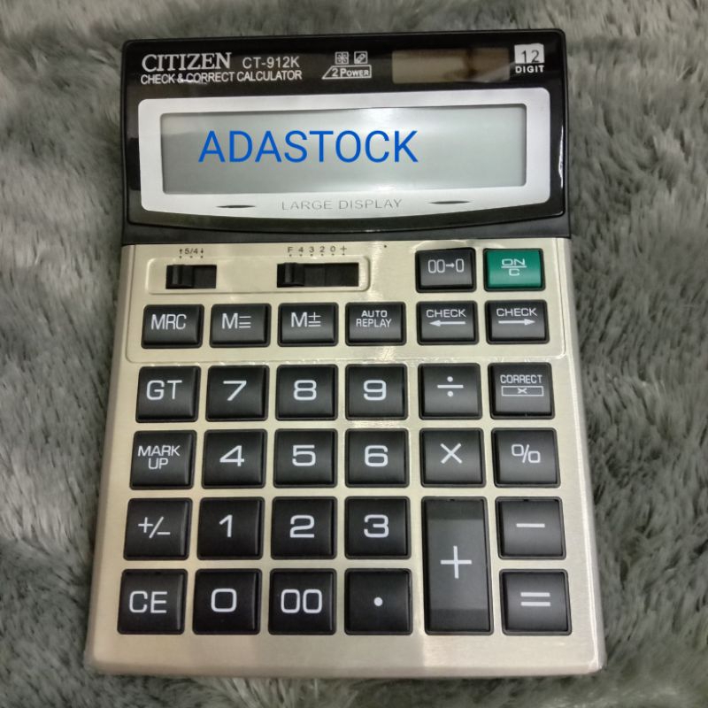Jual kalkulator 12 digit citizen large display citizen ct 912k | Shopee ...