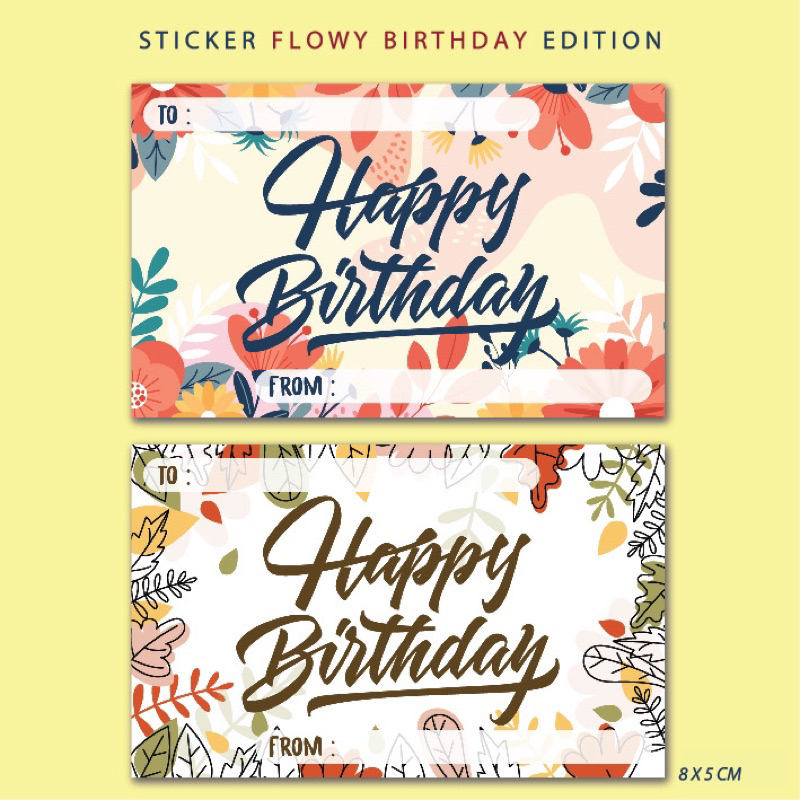 Jual STICKER KARTU UCAPAN SELAMAT ULANG TAHUN HAPPY BIRTHDAY STIKER ...