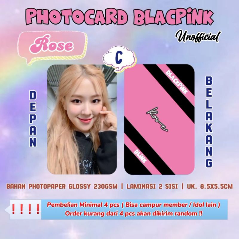 Jual Photocard BLACKPINK - ROSE / Photocard Unofficial / Photocard ROSE ...