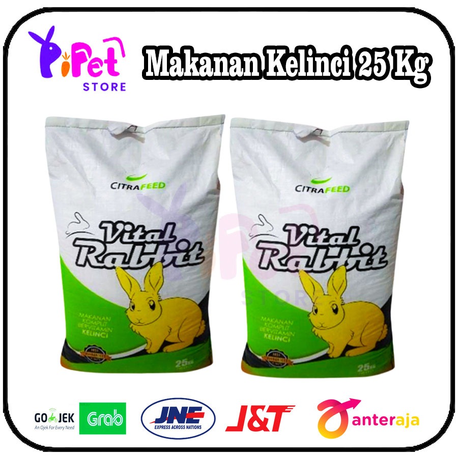 Jual VITAL RABBIT Food Kemasan 25 kg Makanan Kelinci Marmut Cavy ...