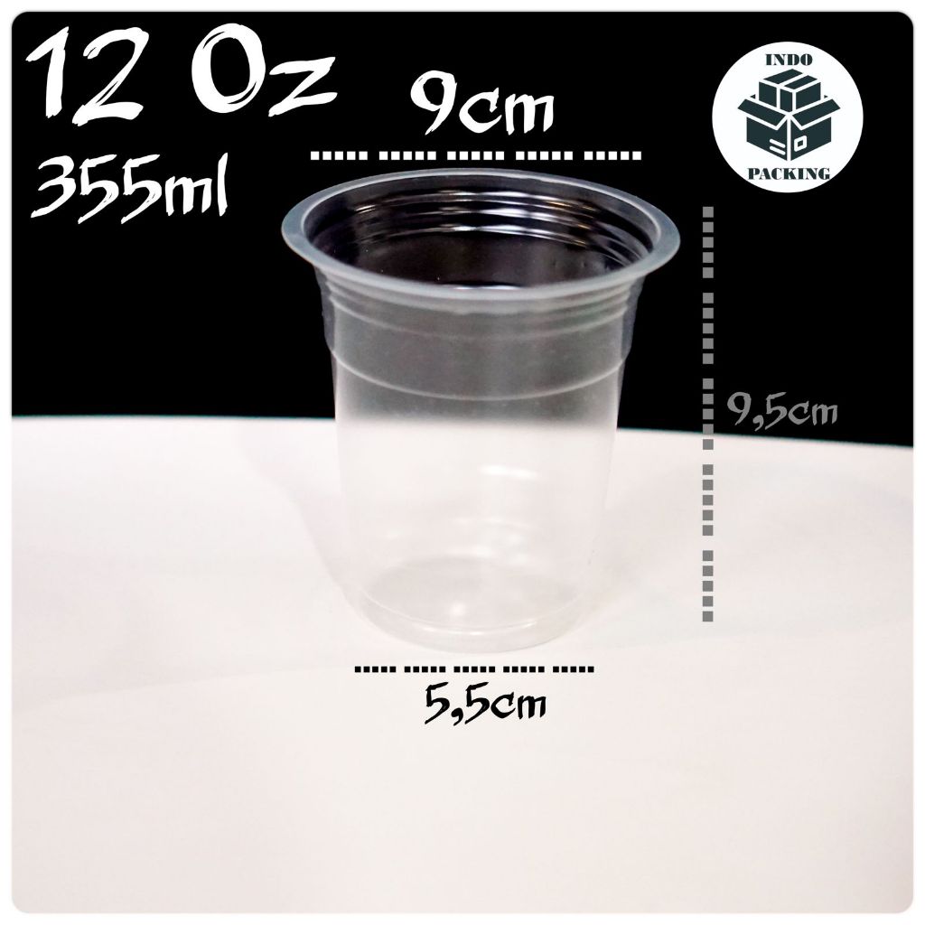 Jual (isi 50) Plastic Cup 12Oz 12 Oz / Gelas Plastik / Tempat Minum ...