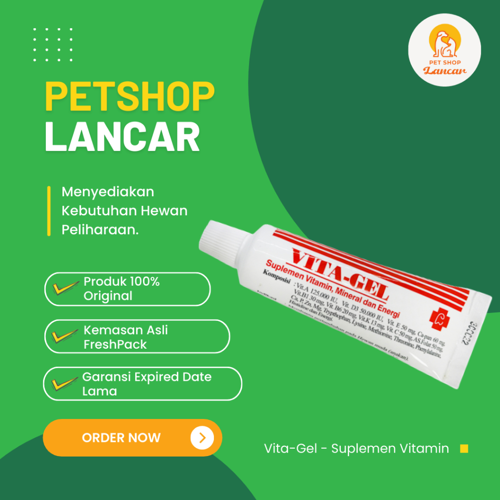 Jual Vita Gel 50gr / Vitamin Kucing Anjing Burung / VitaGel 50 gram | Shopee Indonesia