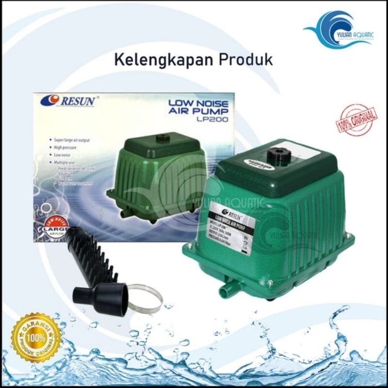 Jual Pompa Udara Aerator Resun LP 200 Aquarium Air Pump Low Noise ...