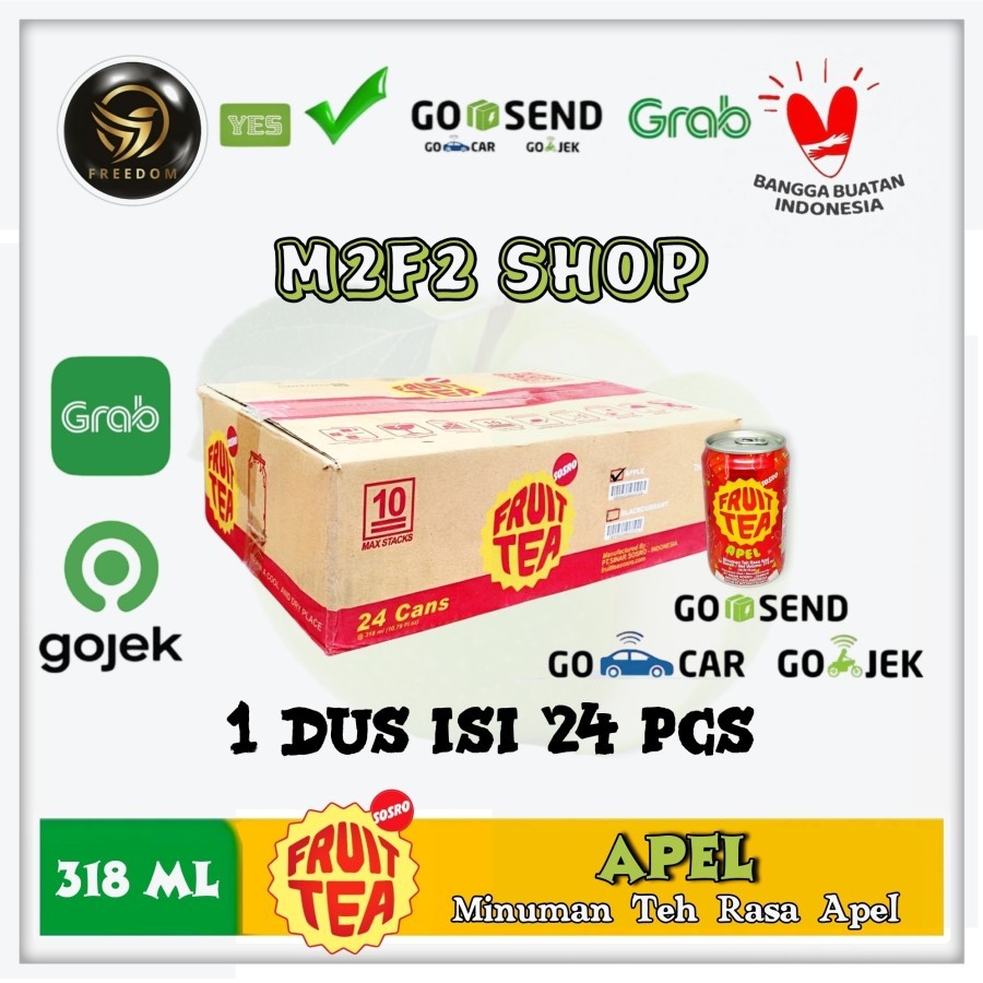 Jual Fruit Tea Sosro Apple Can | Teh Rasa Apel Kaleng - 318 ml Kemasan ...