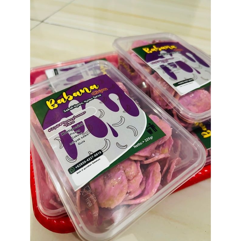 Jual KERIPIK PISANG LUMER RASA TARO 225gr | Shopee Indonesia