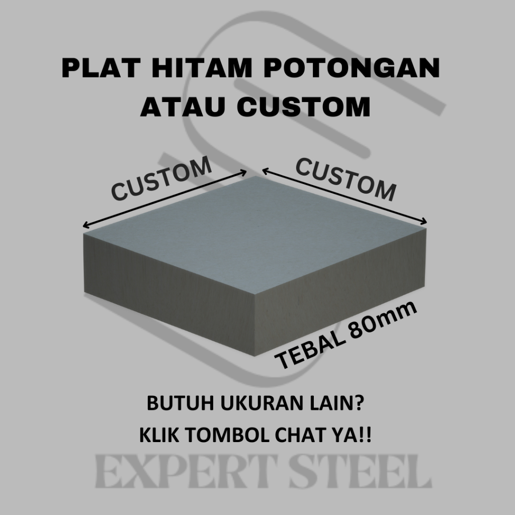 Jual PLAT HITAM 80mm x 100mm x 100mm | Shopee Indonesia
