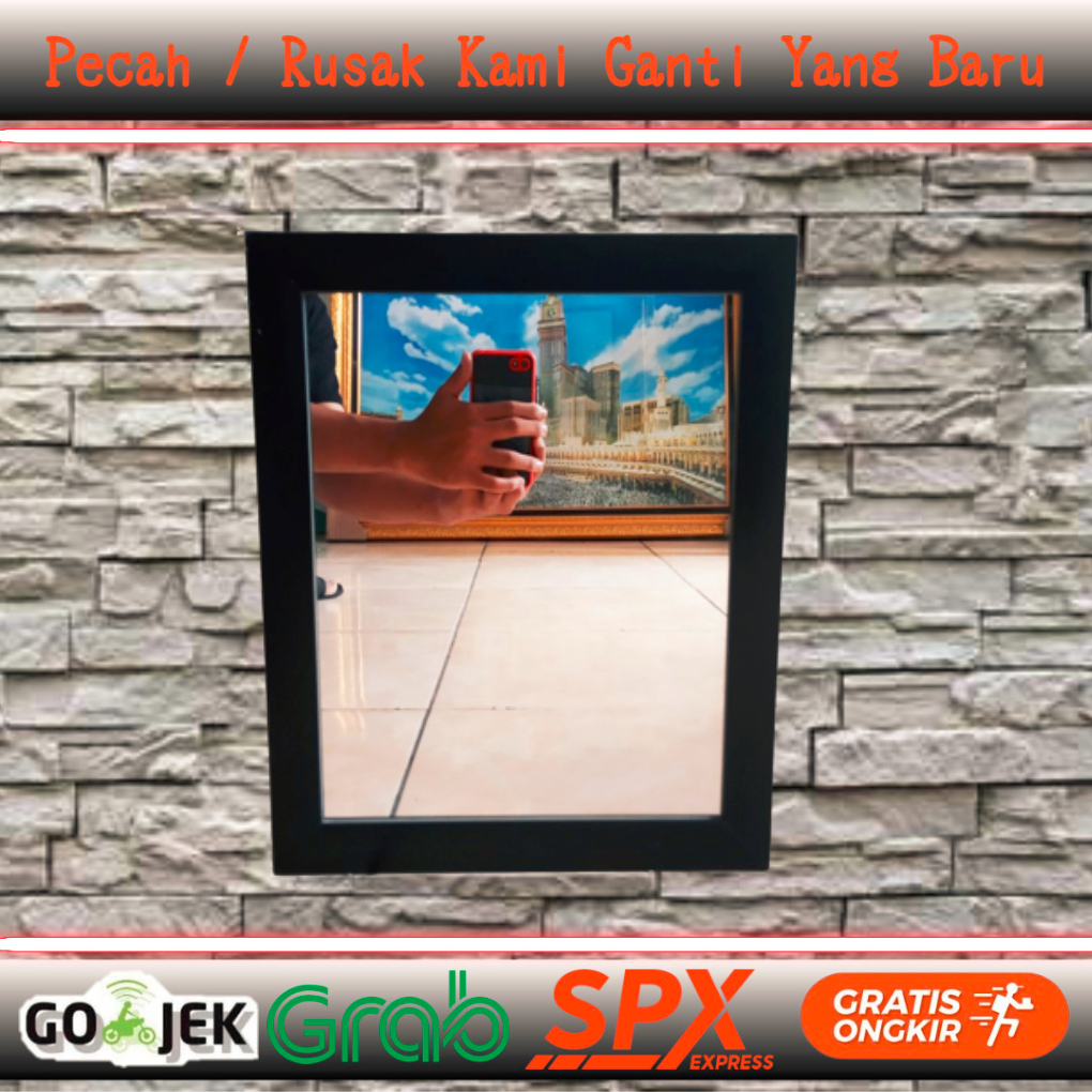 Jual Kaca Cermin Dinding / Cermin Gantung Ukuran 26 x 35 Cm Full ...
