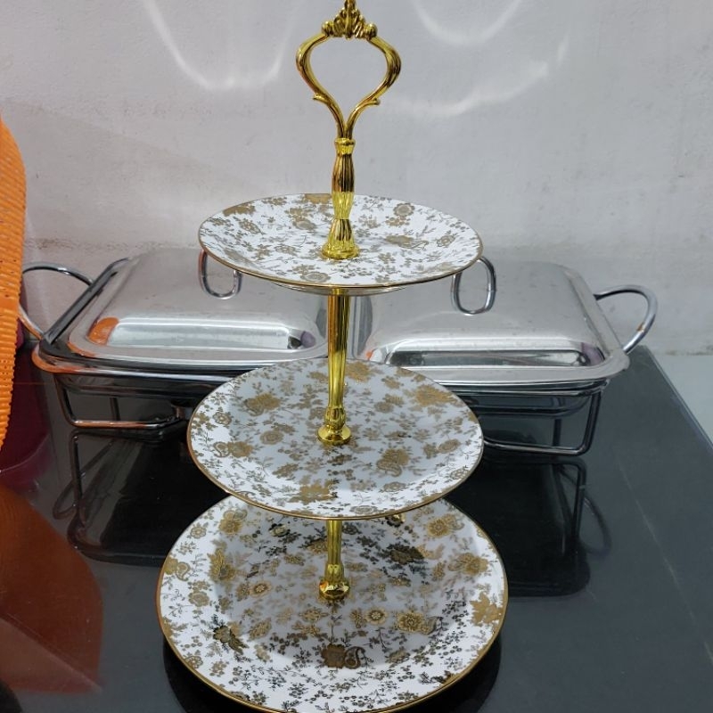 Jual Piring tingkat/piring kue/cake tier keramik | Shopee Indonesia