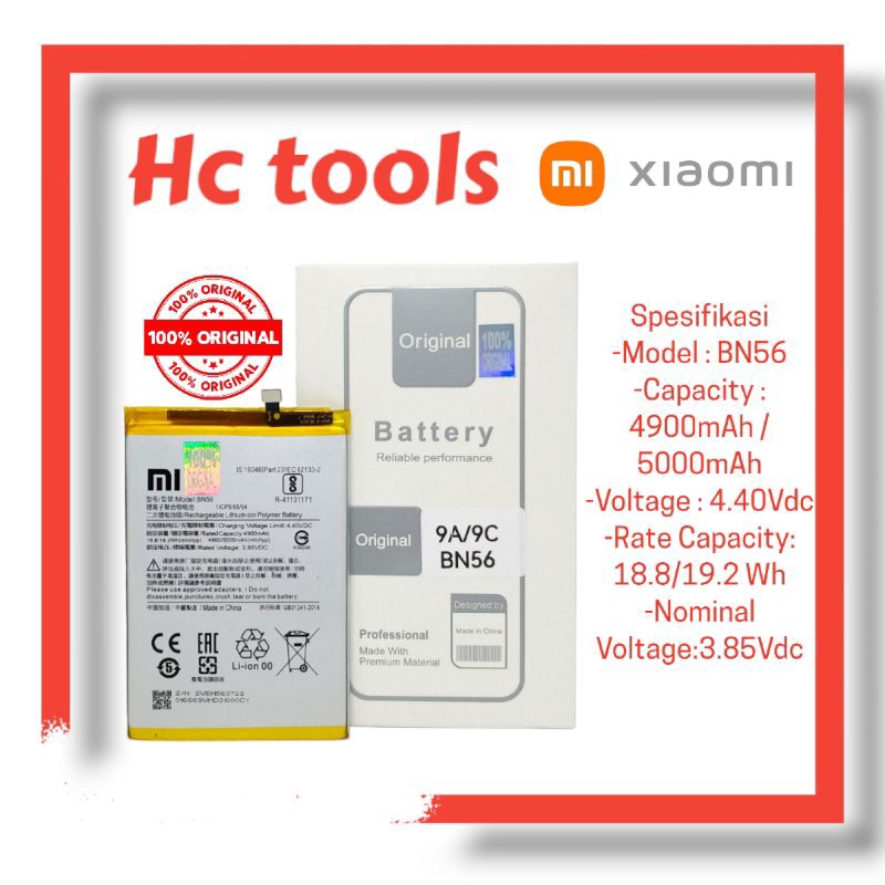 Jual Baterai Battery Batre Xiaomi Redmi 9a 9c Bn56 Original 100