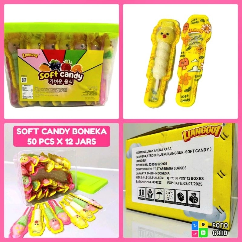 Jual Permen Cemilan Snack Soft Candy Boneka Empuk Kartun Karakter ...